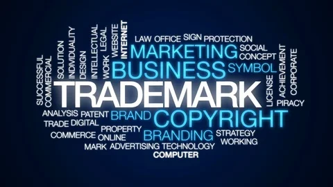 Trademark animated word cloud, text desi... | Stock Video | Pond5