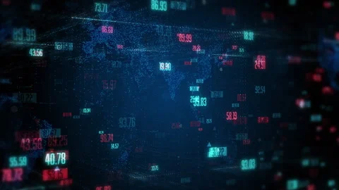 Trading chart showing numbers increase a... | Stock Video | Pond5