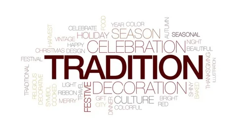 Tradition animated word cloud, text desi... | Stock Video | Pond5