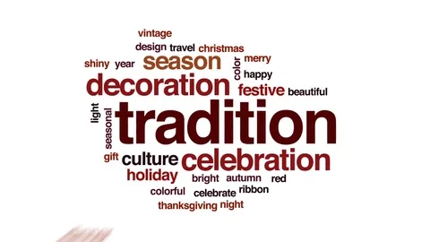 Tradition animated word cloud, text desi... | Stock Video | Pond5