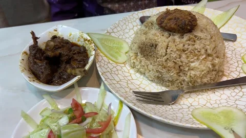 Traditional Bengali food, Basmati Kacchi... | Stock Video | Pond5