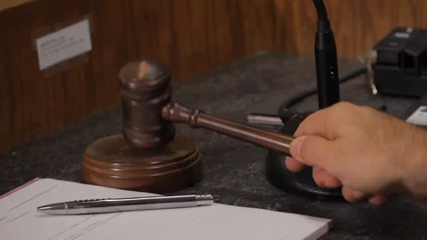 Traditional Courtroom - Judge uses and t... | Stock Video | Pond5