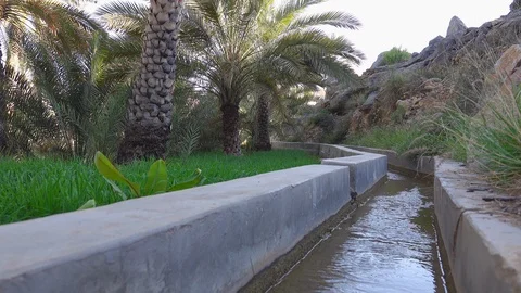 Traditional Falaj Irrigation System in O... | Stock Video | Pond5