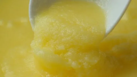 Traditional Indian Ghee In Spoon, Golden... | Stock Video | Pond5
