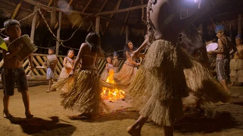 traditional indigenous ceremony in the j... | Stock Video | Pond5
