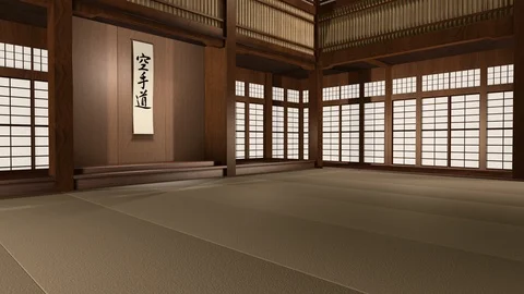 Traditional Japanese Karate Dojo 3D Anim... | Stock Video | Pond5
