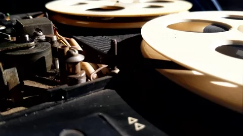 Traditional Magnetic Reel Tape Recorder | Stock Video | Pond5