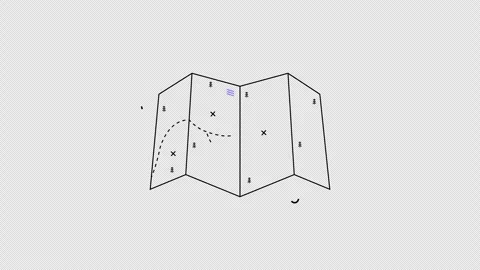 traditional maps line art icon. vintage ... | Stock Video | Pond5