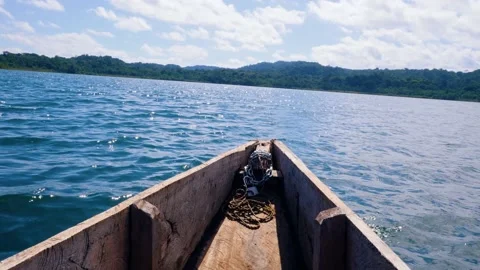 Traditional mayan boat on lake in the ju... | Stock Video | Pond5