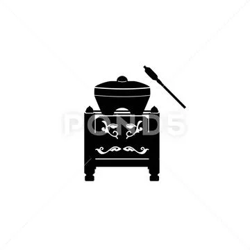 Traditional musical instrument logo, gamelan kethuk silhouette ~ Clip ...