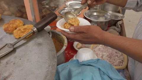 Traditional North Indian street food sna... | Stock Video | Pond5