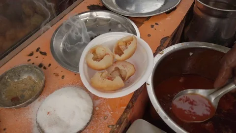 Traditional North Indian street food sna... | Stock Video | Pond5