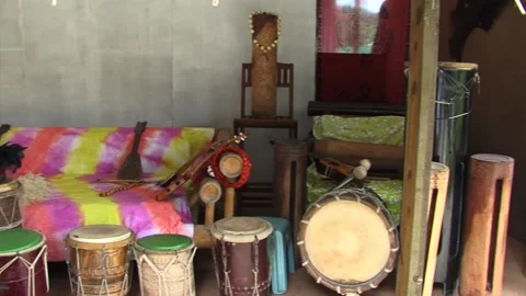 Traditional Tahitian musical instruments... | Stock Video | Pond5