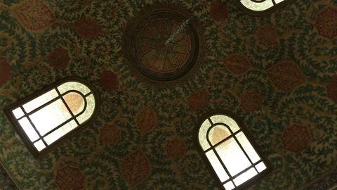 Traditional turkish medieval ceiling in ... | Stock Video | Pond5