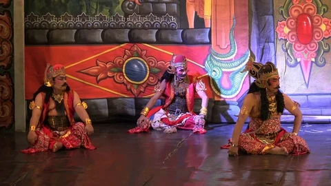 Traditional Wayang Orang performance on ... | Stock Video | Pond5
