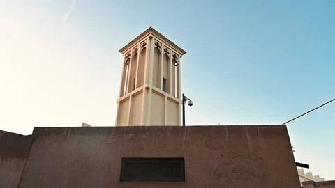 Traditional wind tower on the old tradit... | Stock Video | Pond5
