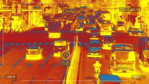 Traffic Cars Surveillance Infrared CCTV ... | Stock Video | Pond5