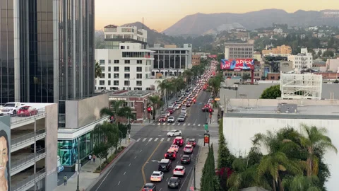 Traffic On The Intersection In Downtown ... | Stock Video | Pond5