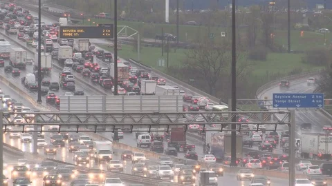 Traffic jam and gridlock on the highway ... | Stock Video | Pond5