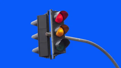Traffic Light on Chroma Key Blue Screen.... | Stock Video | Pond5