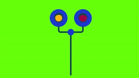 Traffic light pole on a green screen bac... | Stock Video | Pond5