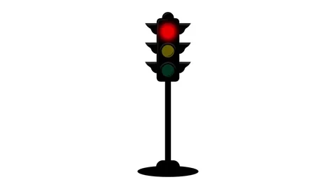 traffic light red yellow green street li... | Stock Video | Pond5