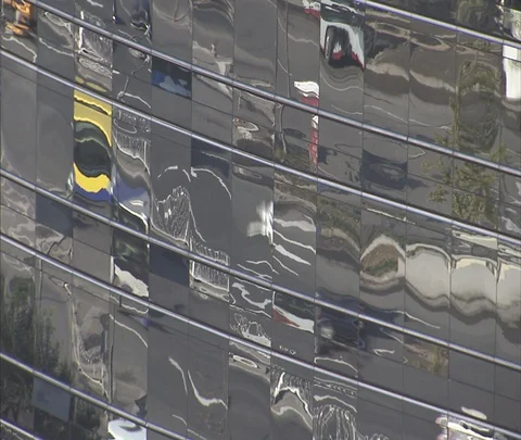 Traffic reflected and refracted in glass... | Stock Video | Pond5