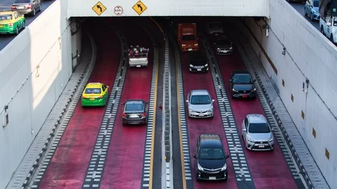 traffic on Road at Kaset Intersection Tu... | Stock Video | Pond5