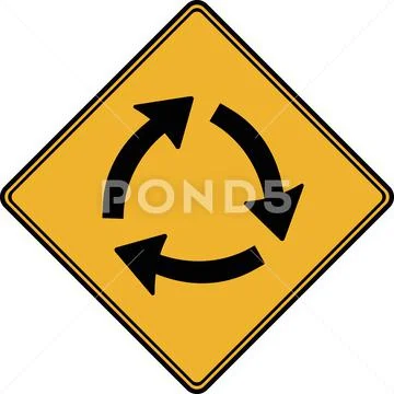 Traffic sign, circular traffic warning. Vector image. ~ Clip Art #197348699