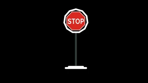 Traffic signal sign animation.traffic si... | Stock Video | Pond5