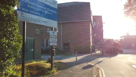 Trafford General Hospital Entrance Sign ... | Stock Video | Pond5
