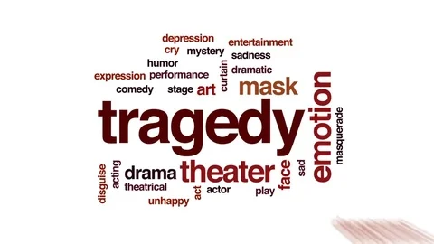 Tragedy animated word cloud, text design... | Stock Video | Pond5