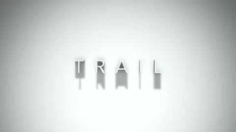 trail 3D title animation with shadows on... | Stock Video | Pond5