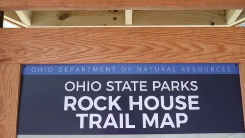 Trail Map Sign at the Ohio State Parks R... | Stock Video | Pond5
