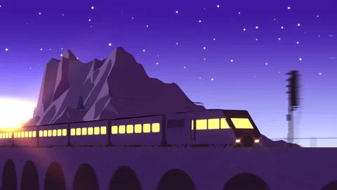 train animation cartoon looping animatio... | Stock Video | Pond5