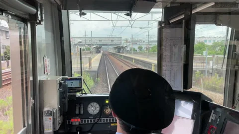 Train driver at work in Japan. | Stock Video | Pond5