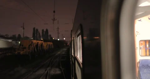 Train Window Night Stock Footage ~ Royalty Free Stock Videos | Pond5