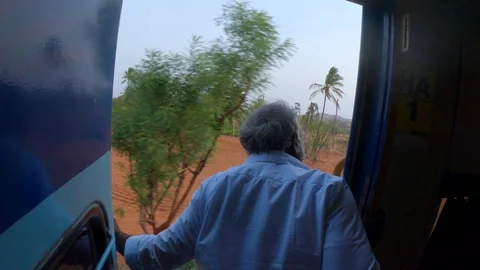 Train journey outside view indian train ... | Stock Video | Pond5