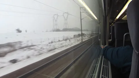 Snow Train Window Stock Video Footage | Royalty Free Snow Train Window ...