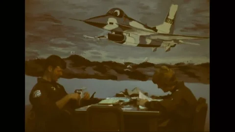 Trainee pilots at table and aircraft dra... | Stock Video | Pond5