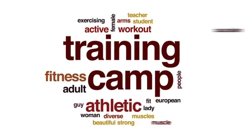 Training camp animated word cloud, text ... | Stock Video | Pond5