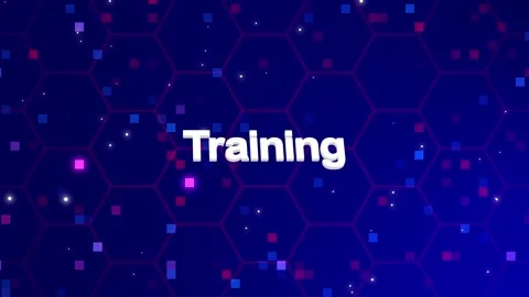 Training text animation with background | Stock Video | Pond5