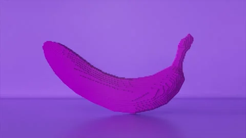 Transformation of a 3D pixel into a purp... | Stock Video | Pond5