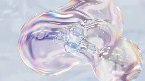 Transforming liquid blobs in a metaball ... | Stock Video | Pond5