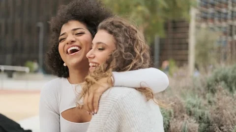 Transgender woman laughing with a close ... | Stock Video | Pond5