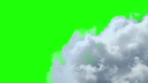 Transition with clouds on green screen | Stock Video | Pond5