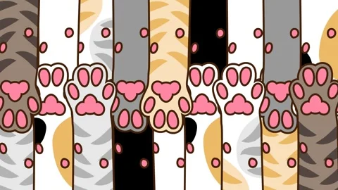 Transition of the extend cat's arm anima... | Stock Video | Pond5