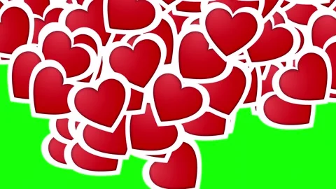 Hearts Green Green Screen Stock Video Footage | Royalty Free Hearts ...