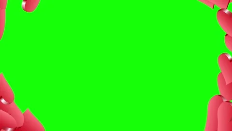 Transitions of hearts on green screen ba... | Stock Video | Pond5
