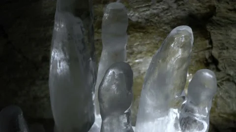 Translucent Ice Formation Stalagmites In... | Stock Video | Pond5